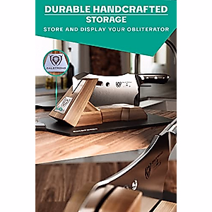 Dalstrong Obliterator Meat Cleaver - 9 inch - Gladiator Series R - Wood Stand and Sheath - Razor Sharp Massive Heavy Duty - 3lbs 6mm Thickness - 7CR17MOV Steel Kitchen - G10 Handle - NSF Certified