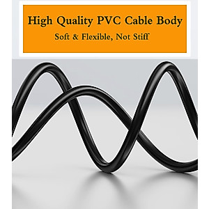 TV Power Cable Cord for Samsung 24" 32" 40" 43" 48" 49" 50" 55" 60" 65" 75" Inch LCD HD Smart 4K Curved TV UN55RU8000FXZA UN65RU7100FXZA UN43NU6900FXZA 6FT Replacement TV Power Charging Cord