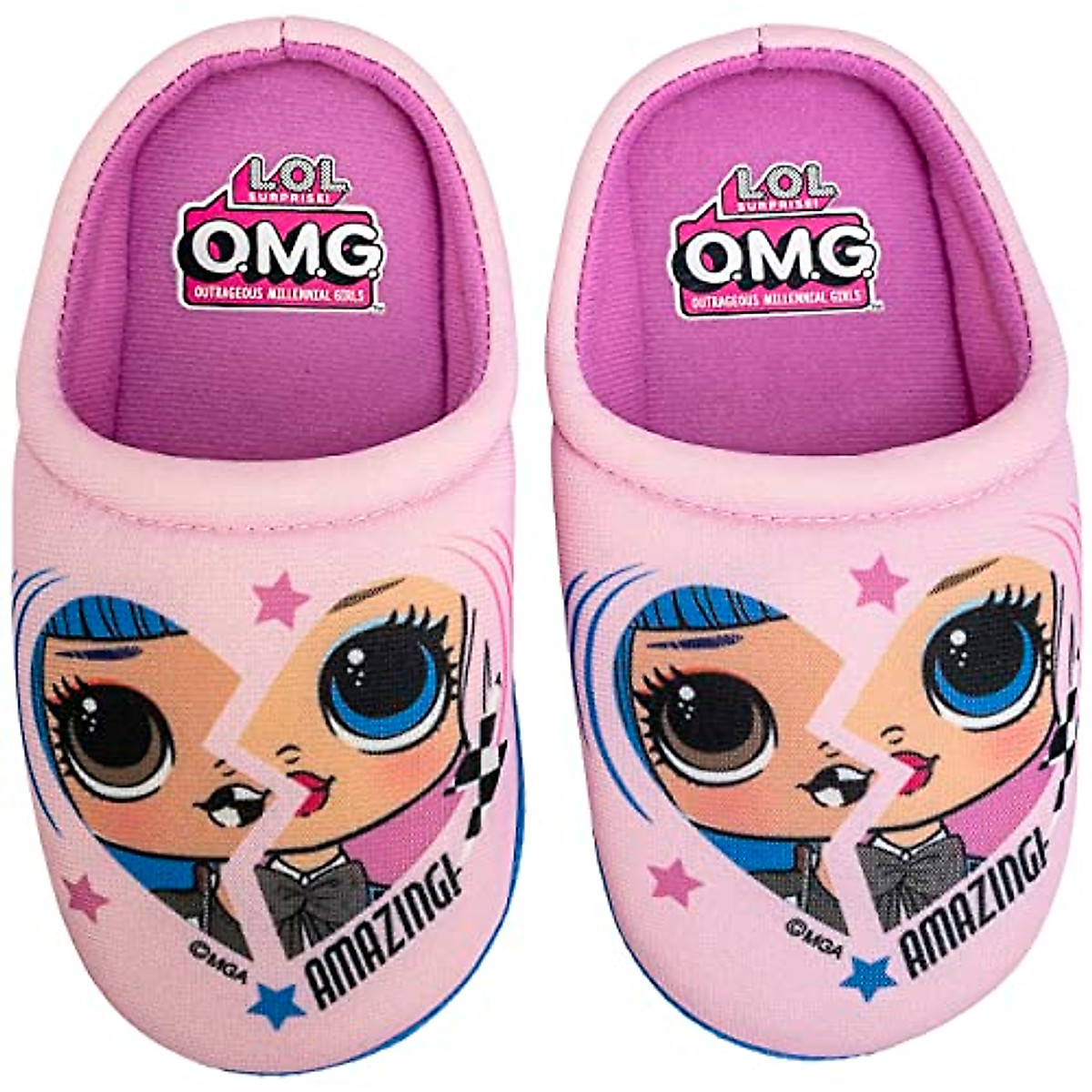 L.O.L. Surprise! OMG Robe with Slippers,LOL OMG Bathrobe Pajama Set,Girls size 10/12