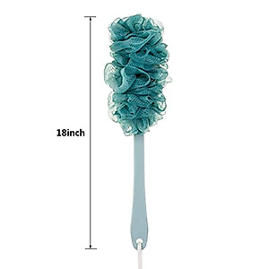 Arswin Back Scrubber for Shower,Loofah Long Handle Bath Body Brush,Soft Nylon Mesh Sponge for Shower,Loofah On a Stick for Men Women,Exfoliating Scrub Cleaning Luffa for Elderly