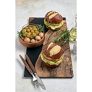 BARDAK Large Luxury Wooden Cheese Board, Charcuterie Platter & Serving Tray, Handmade Wine & Cheese Board Gift, Housewarming Gifts for Couples, Unique Wood Epoxy River Board