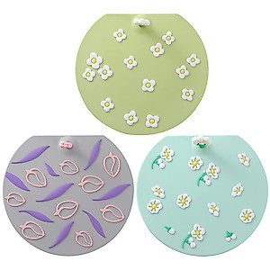 3pcs Floor Drain Bathtub Odors Stoppers for Drain Bathroom Odors Stoppers Drain Cover Odors Stoppers Cover Odors Stoppers Bathtub Drain Sink Cover Kitchen Sewer Drainer Stoppers