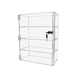 305Displays Acrylic Countertop Display Case 12" x 6" x 16" Locking Security Showcase Safe Box