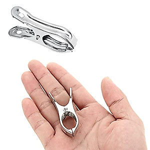 200PCS 2 Inch Garden Clips Heavy Duty Greenhouse Clamps Stainless Steel Greenhouse Clips for Netting, Strong Grip to Hold Down Shade Cloth or Plant Cover on Garden Hoops or Greenhouse Hoops