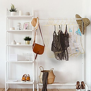 UIZLVEU Body Shape Display Clothes Hangers 10 Pack, Luxury Gold Metal Wire Swimsuit and Bikini Hangers, Lingerie Hangers for Closet Organization, Bathing Suit Hangers for Dress, Tank Top, Bra