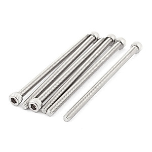 uxcell® M5x90mm Thread 304 Stainless Steel Hex Socket Head Cap Screw Bolt DIN912 6pcs