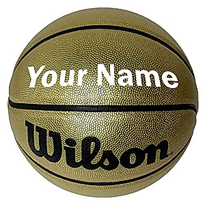 WILSON Customized Personalized NCAA Black and Gold Basketball Official Size 29.5"