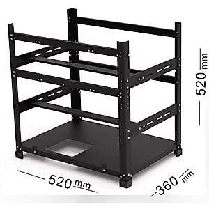 XIANXIAN Mining Rig Frame 12 GPU, Open Air Mining Rig Frame Mining Case Rack Motherboard Bracket Computer Case Support to Dual