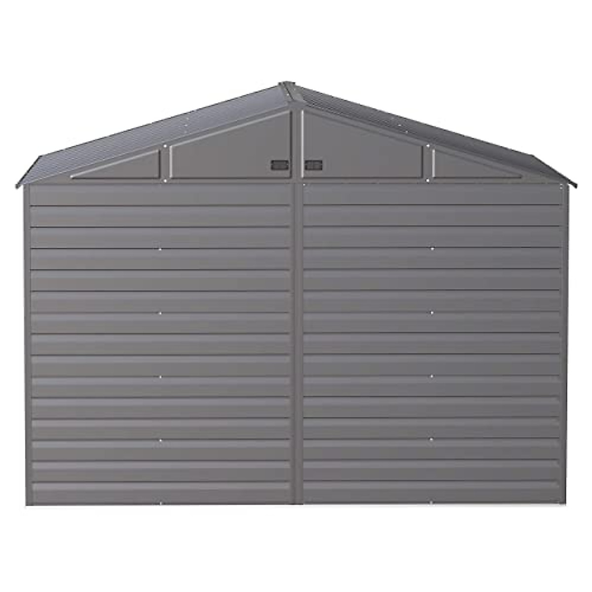 Arrow Select 10' x 8' Outdoor Lockable Steel Storage Shed Building, Charcoal