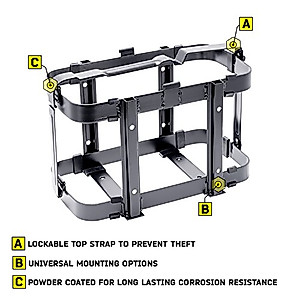 Smittybilt 2798 Jerry Gas Can Holder,Black