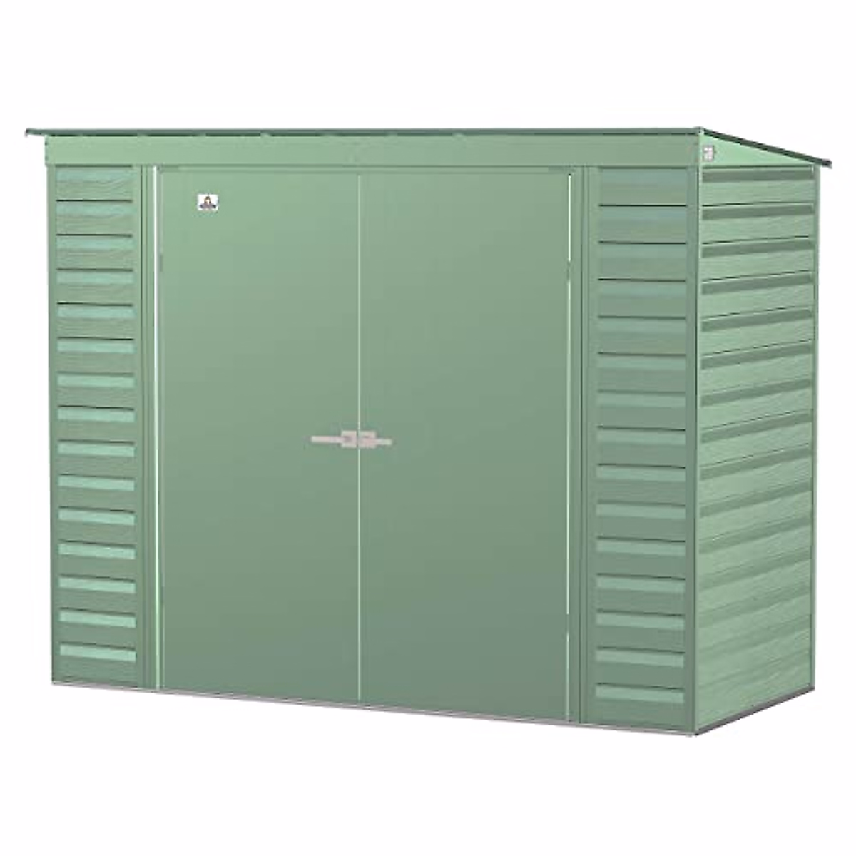 Arrow Select 8' x 4' Outdoor Lockable Steel Storage Shed Building, Sage Green