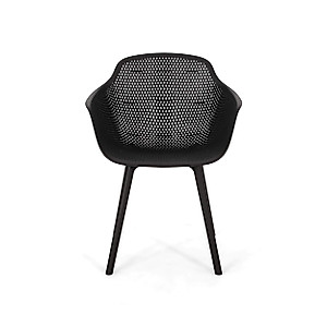 Christopher Knight Home Davina Outdoor Dining Chair (Set of 4), Black