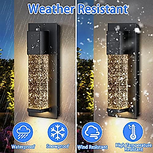 DOCIUEON Indoor Outdoor Wall Lights, Modern Farmhouse Gooseneck Barn Light, Exterior Lighting Fixture Outside Wall Sconce for Porch, Entryways, Patio,Garage 2 Pack (Black(2pk))