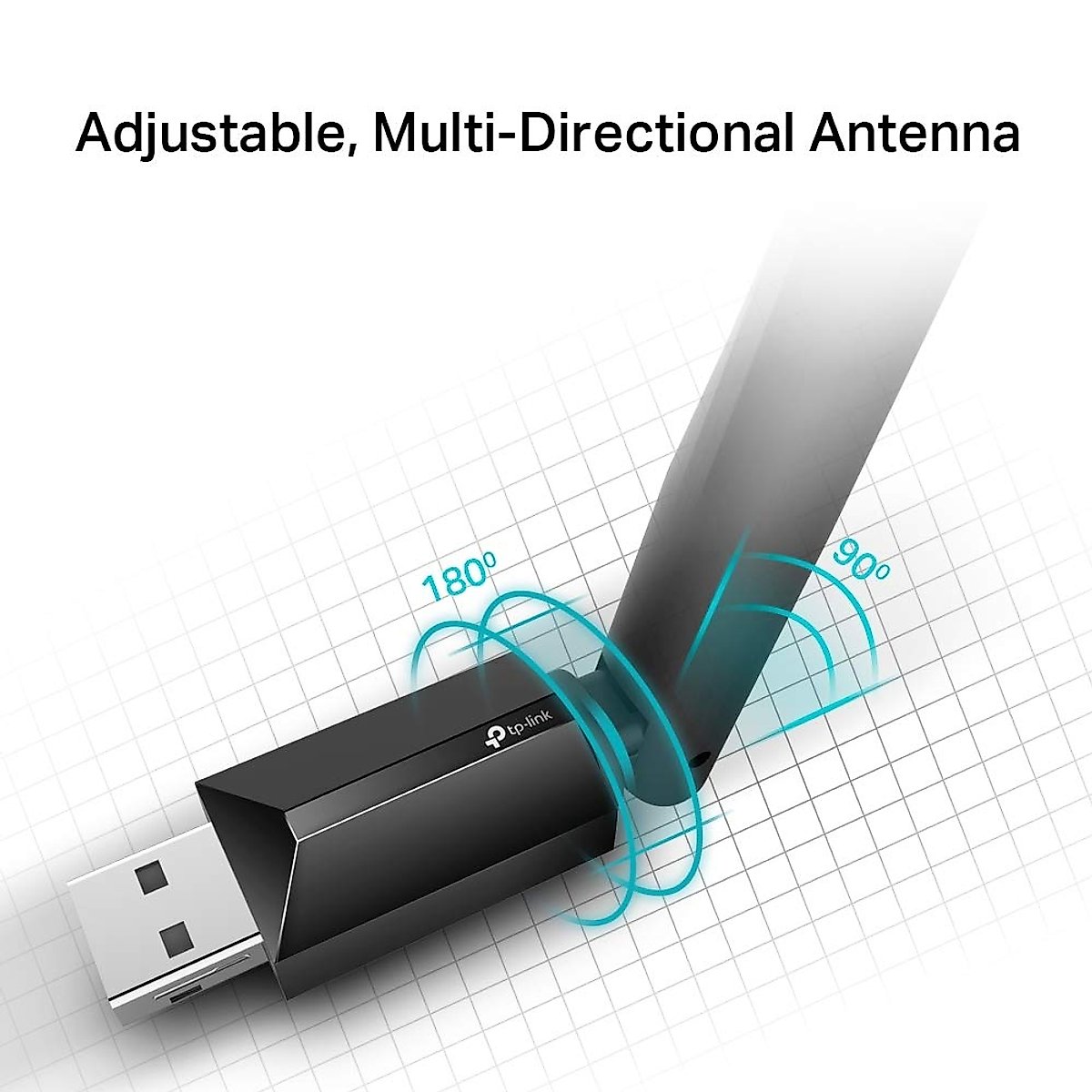 TP-Link Archer T2U Plus AC600 High Gain Dualband USB WLAN Adapter with 5dBi Antenna (up to 433 Mbit/s to 5GHz and 200 Mbit/s to 2.4GHz, Compatible with Windows 10/8.1/8/7 / XP and Mac OS X)