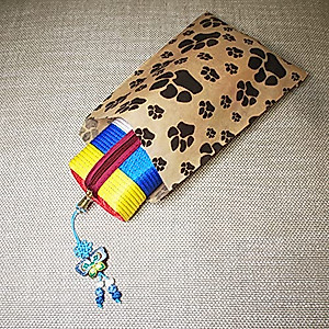 CuteBox Pawprint Kraft Flat Paper Gift Bags 300pcs (5" x 7") for Crafts, Party Favors, Retail, Merchandise, Tradeshows, Handmade Goods, Arts and Crafts, Outdoor Events, Holidays, Weddings