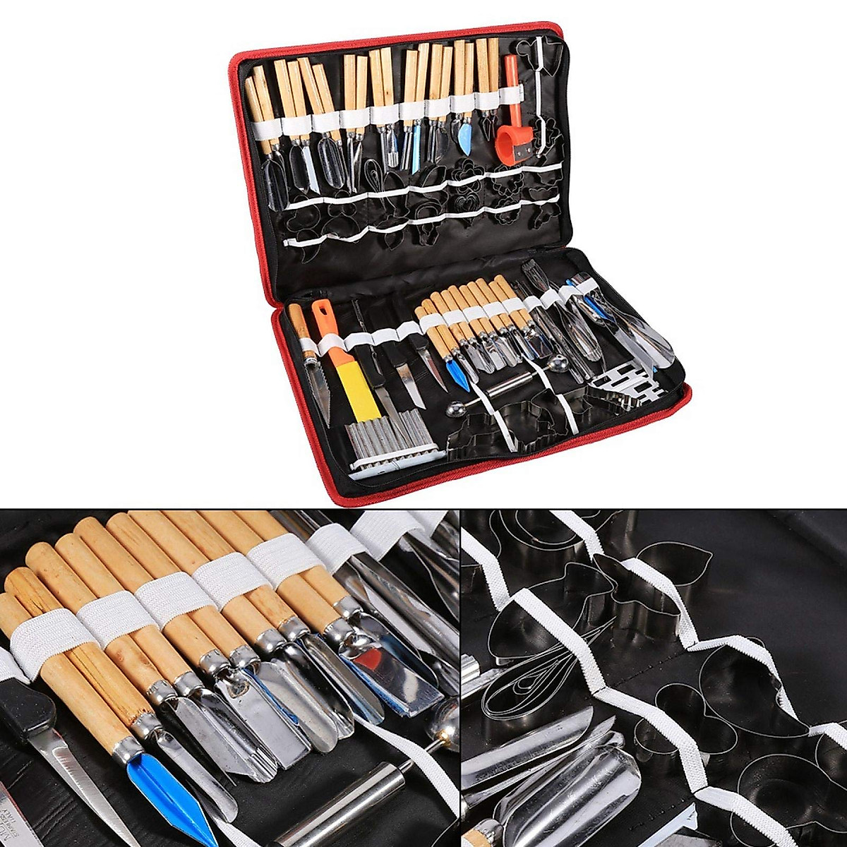 80PCS Portable Vegetable Fruit Food Peeling Culinary Kitchen Carving Set Vegetable Garnishing Tool for Caterer or Carving Hobbyists