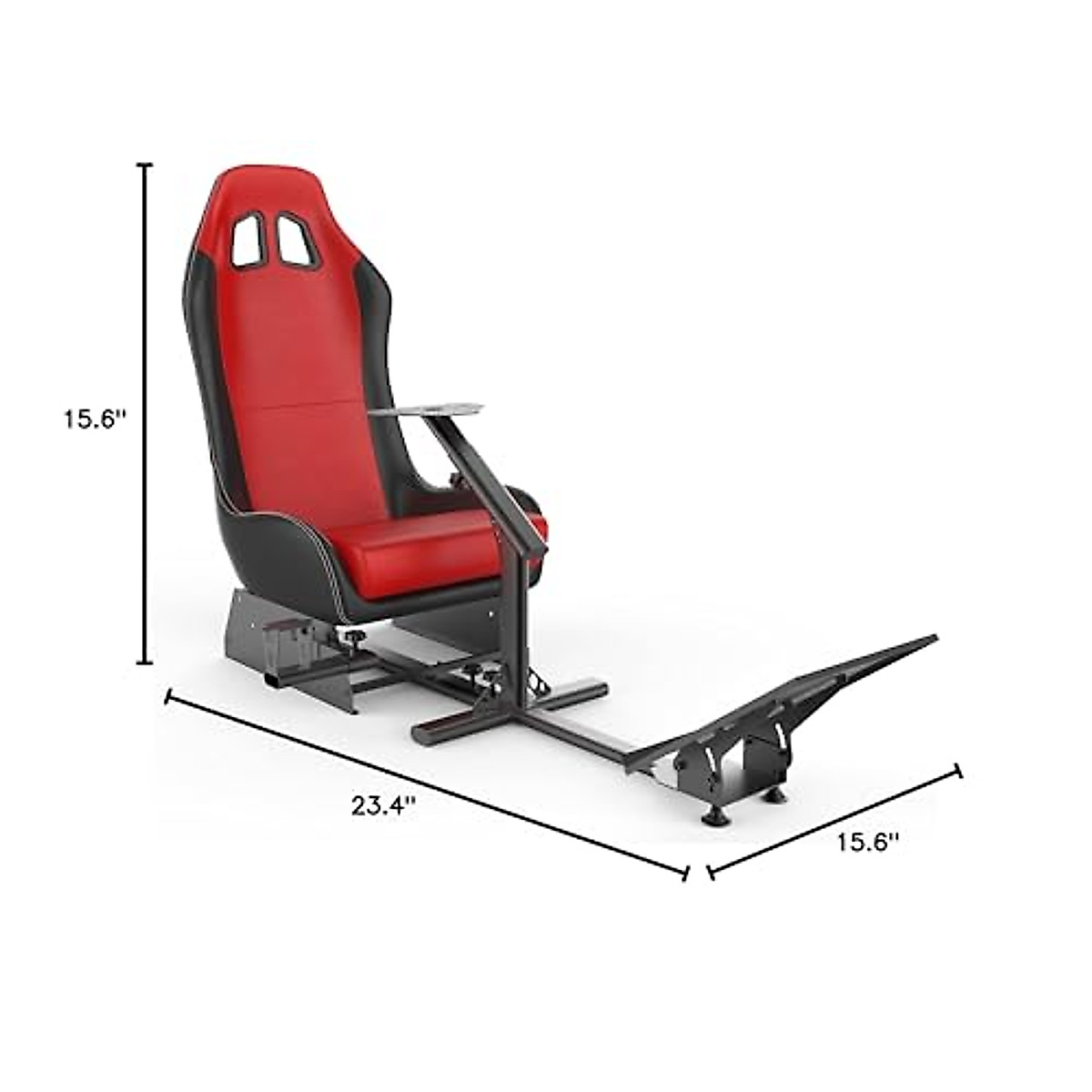 cirearoa Racing Wheel Stand with seat Gaming Chair Driving Cockpit for All Logitech G923 | G29 | G920 | Thrustmaster | Fanatec Wheels | Xbox One, PS4, PC Platforms (Black/Red)