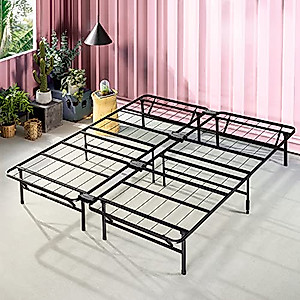 ZINUS SmartBase Tool-Free Assembly Mattress Foundation / 14 Inch Metal Platform Bed Frame / No Box Spring Needed / Sturdy Steel Frame / Underbed Storage, King