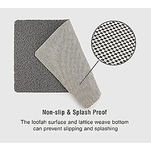 Greentec Bath Mats, Shower Mat Non Slip, PVC Bathtub Mat, Shower Mat, Quick Drying, Breathable, Anti Clog Hair Catcher Standing Pad for Bathroom, Wet Area, 24 x 16 in