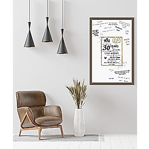 30th Birthday Party Guest Book Poster - Table Centerpiece Decoration Banner for Women or Men Turning 30 years old - Sweet Guest Book Alternative - 11x17 In Art Anniversary Keepsake Sign for Wishes
