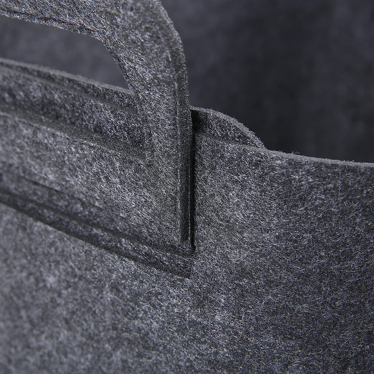 FATSINDE Reeonice YRMT Foldable Felt Storage Basket with Handles Collapsible Fabric Storage Bin Cube Container Organizer for Nursery,Office,Bedroom,Baby-Clothes Toys Blanket Organizing