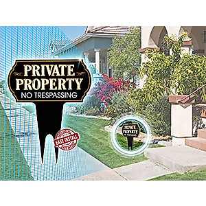 Signs Authority Private Property No Trespassing Sign - Dibond Aluminum 15" X12" No Trespassing Signs Private Property - Metal Yard Signs Protect your Home and Businesses with Private Property Signs