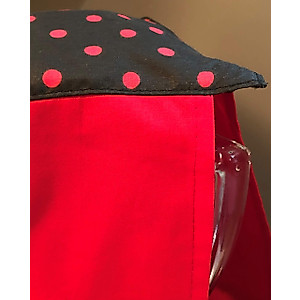 Blender Cover for OSTER. Kitchen design: Lady Bug/Black-Red Dots. Dress for blender-Ribbons to make your own adjustable bow.