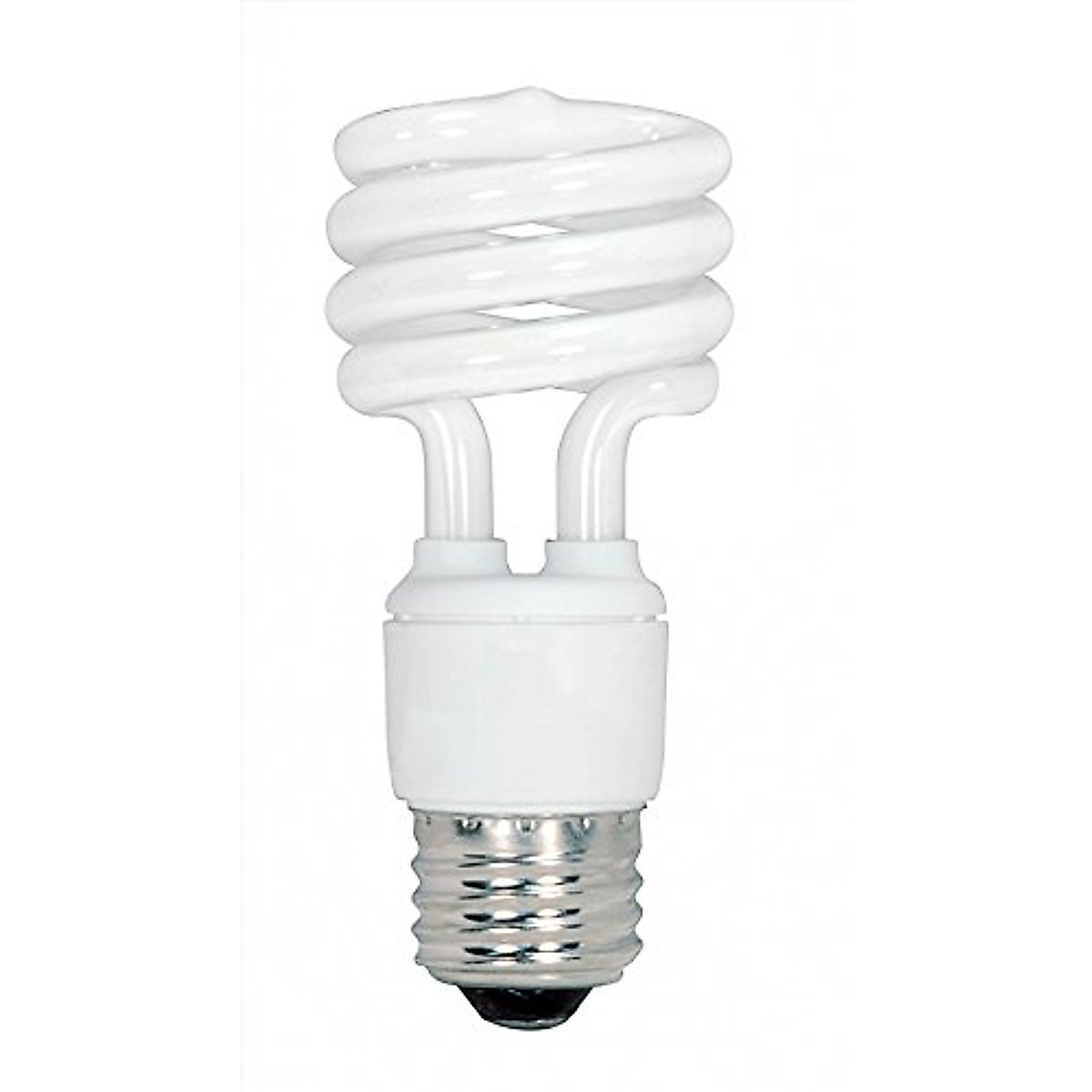 Satco S6235 13-Watt Medium Base T2 Mini Spiral, 2700K, 120V, Equivalent to 60-Watt Incandescent Lamp for Enclosed Fixtures