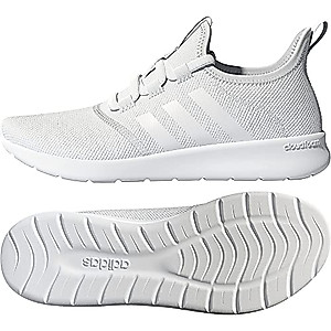 adidas Women's Cloudfoam Pure 2.0 Running Shoes, White/White/Grey, 7