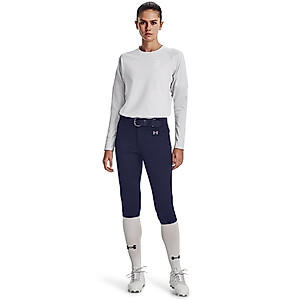 Under Armour Womens Utility Softball Pants 22, (410) Midnight Navy / / Baseball Gray, X-Large