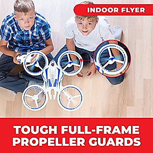 Force1 UFO 4000 Mini Drone for Kids - LED Remote Control Drone, Small RC Quadcopter for Beginners with LEDs, 4-Channel Remote Control, 2 Speeds, and 2 Drone Batteries