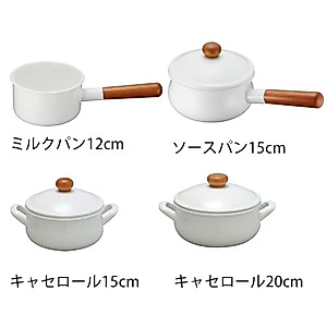 Made in Japan Noda Horo Pochika Milk Pan 12cm Enamelware