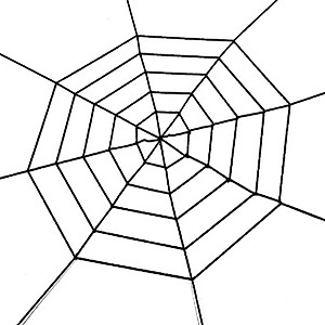 4 feet Black Spiderweb Spider Webs Halloween Decorations Large 5ft end-to-end Halloween Black Spider Web Plush Spiderweb Decor Spiders Halloween Decorations