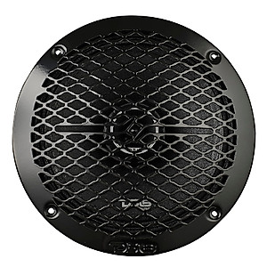 DS18 PRO-ZT Pro Audio Coaxial Midrange Speakers with Built-in Bullet Tweeter, 4-Ohms, Water Resistant - Black Metal Mesh Grill Included (1 Speaker) (8" inches)