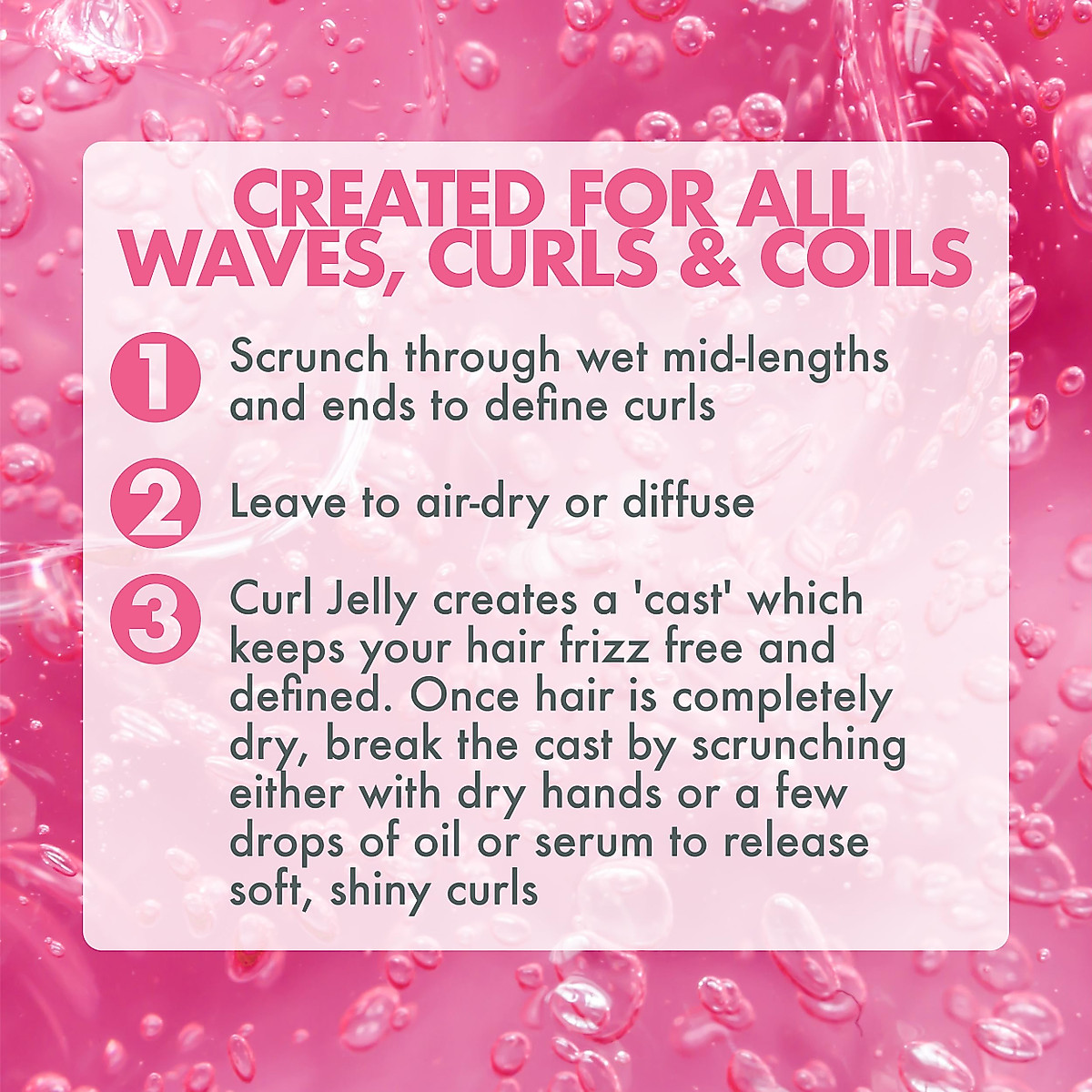 Umberto Giannini Curl Jelly Scrunching Jelly 7 fl Oz - Frizz Solution Defining Hair Gel for 2a-4c Curly, Wavy, Coily Hair - Vegan & Cruelty-Free