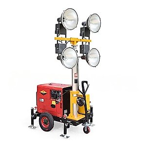 3/4.5m Height 4 * 200w Led Light Diesel Power Industrial Lasting Mobile Lighting Tower
