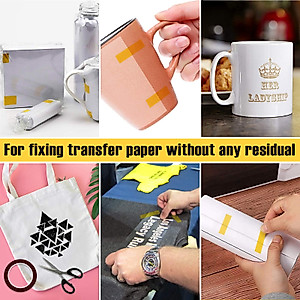 10 Rolls Heat Resistant Tapes for Sublimation, 10mm X 33m 108ft Heat Press Tape for High Temperature Heat Transfer for Sublimation on Coffee Mugs, Adhesive Vinyl No Residue, Electronics, Soldering