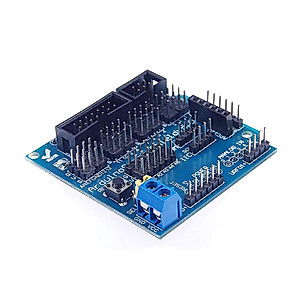 DAOKI Sensor Shield V5.0 Expansion Board UNO MEGA R3 V5 for Arduino Electronic Building Blocks of Robot Genuino System with Dupont Cable + Power Wire