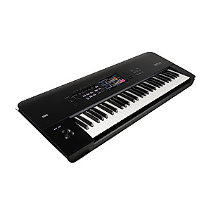 Korg NAUTILUS 61-Key Workstation Synthesizer Bundle with Keyboard Stand and 6-Feet TRS Cable (2-Pack) (4 Items)