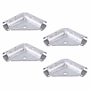 1 5/8" x 1 5/8" Chain Link Fence Gate Corner | Pressed Steel Gate Corner | Gate Elbow | Pack of 4