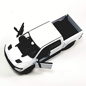 Kinsmart 2019 White Dodge Ram 1500 Pickup Truck1/46 O Scale Diecast Truck