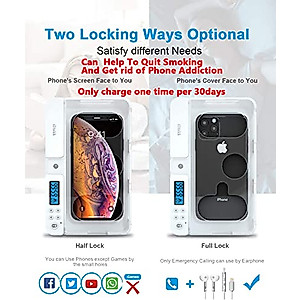 iDiskk Phone Jail Lock Box with Timer, iPhone Timer LockBox for Android Sumsung/Google/iPhone 14/13/13 pro/12/11/X/XR/XS/8/ Cell Phone Jail Lockbox for Kids/Students/Parents to get More Focused