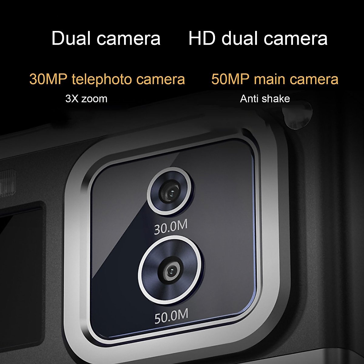 Compact Digital Camera, Autofocus 50MP and 30MP Digital Camera Built in Flash for Vlog (Silver)