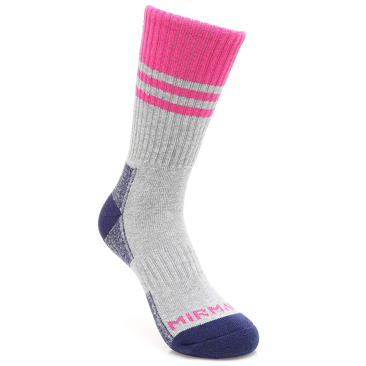 MIRMARU Women’s 5 Pairs Hiking Socks- Moisture Wicking Outdoor Athletic Sports Cushion Crew Socks (M232-MEDIUM)