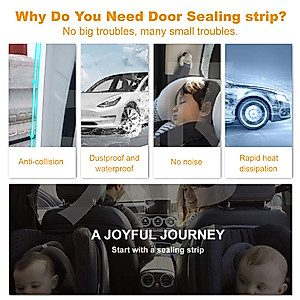 Eytool Clear Car Door Edge Protector,32Ft(10M) Car Edge Trim Rubber Seal Protector with U Shape Car Protection Door Edge Guard Fit for Most Car