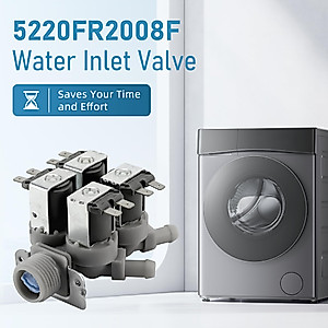 5220FR2008F Water Inlet Valve and Dispenser Valve Replacement Part Fit for kenMore&LG Washers by AMI PARTS