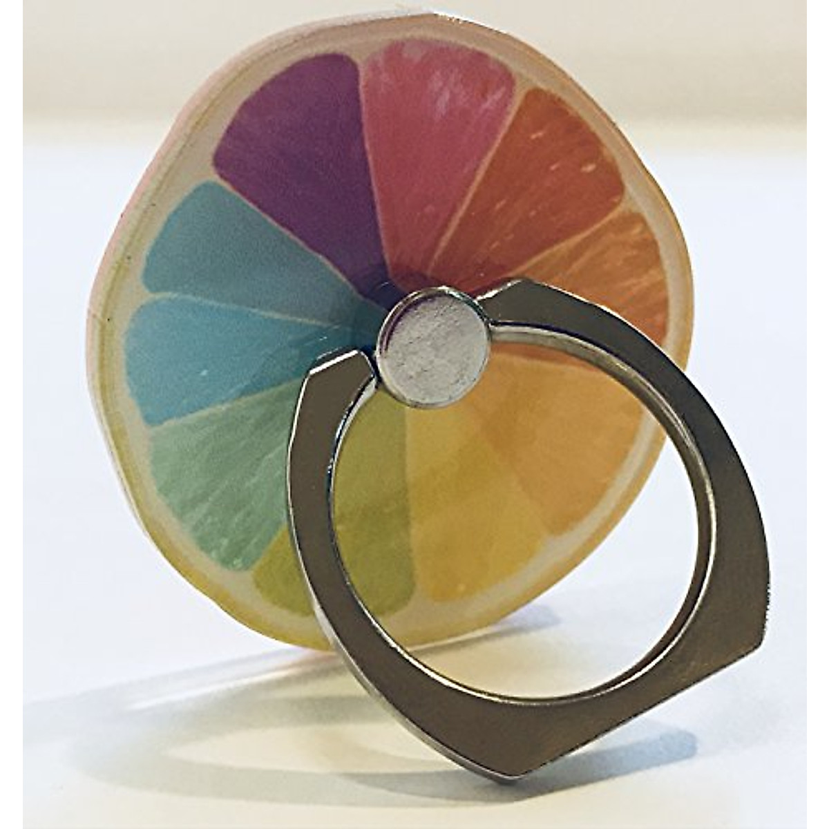 Taoloop Rainbow Colorful Grapefruit Shape Smart Phone Ring 360 Degree Rotate Freely Ring/Kickstand/Safe & Secure Grip for iPhone 6s, 6, 7, 7 Plus, 8, 8 Plus, X, Samsung Galaxy S6, S7, S8, S9, iPad