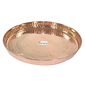 Dinnerware Pure Copper Thali Set Dia 12