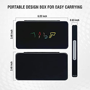 Wonzir 24-Slot Switch Game Card Case for Nintendo Switch Game Card/Switch OLED Game Card,Portable Switch Game Storage Case with 24 Game Card Slots and 24 Micro SD Card Slots (24-pokemon)