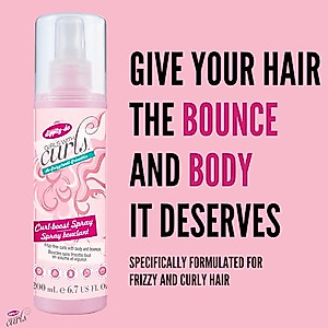 Dippity Do Curl Boost Spray - Weightless Leave-In Spray for Frizz-Free, Shiny, Bouncy Curls - Wheat Protein and Silk Amino Acids - 200 mL/6.7 fl oz